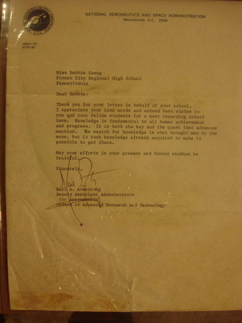 FS: Armstrong Typed Letter Signed - collectSPACE: Messages
